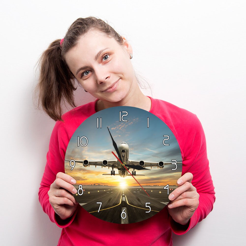 Aircraft Flight Home Decor Wall Clock Aviation Rou... – Grandado