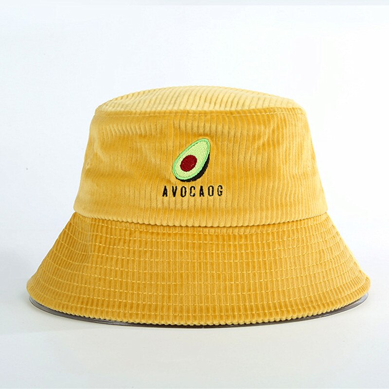 Avocado stickerei fischer hut frauen herbst und wi... – Vicedeal
