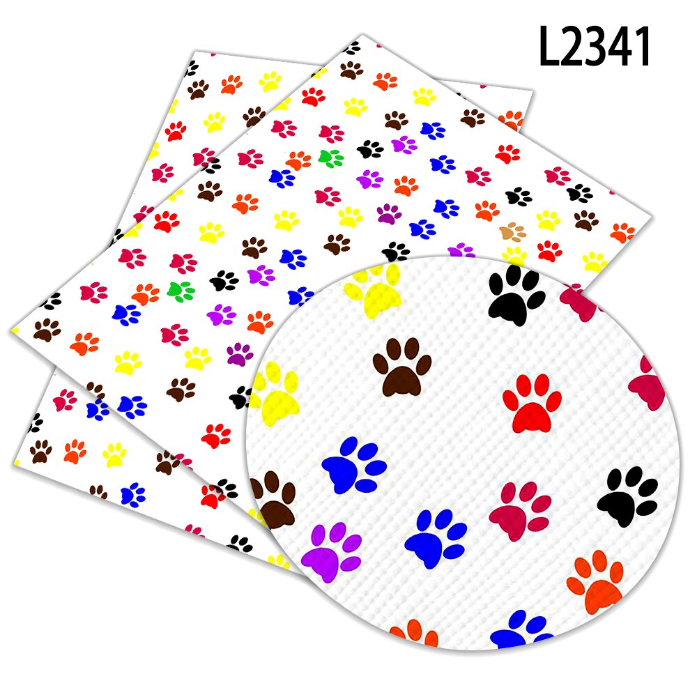 Dog Paw Cartoon Printed Faux Leather A4 22x30cm fo... – Vicedeal