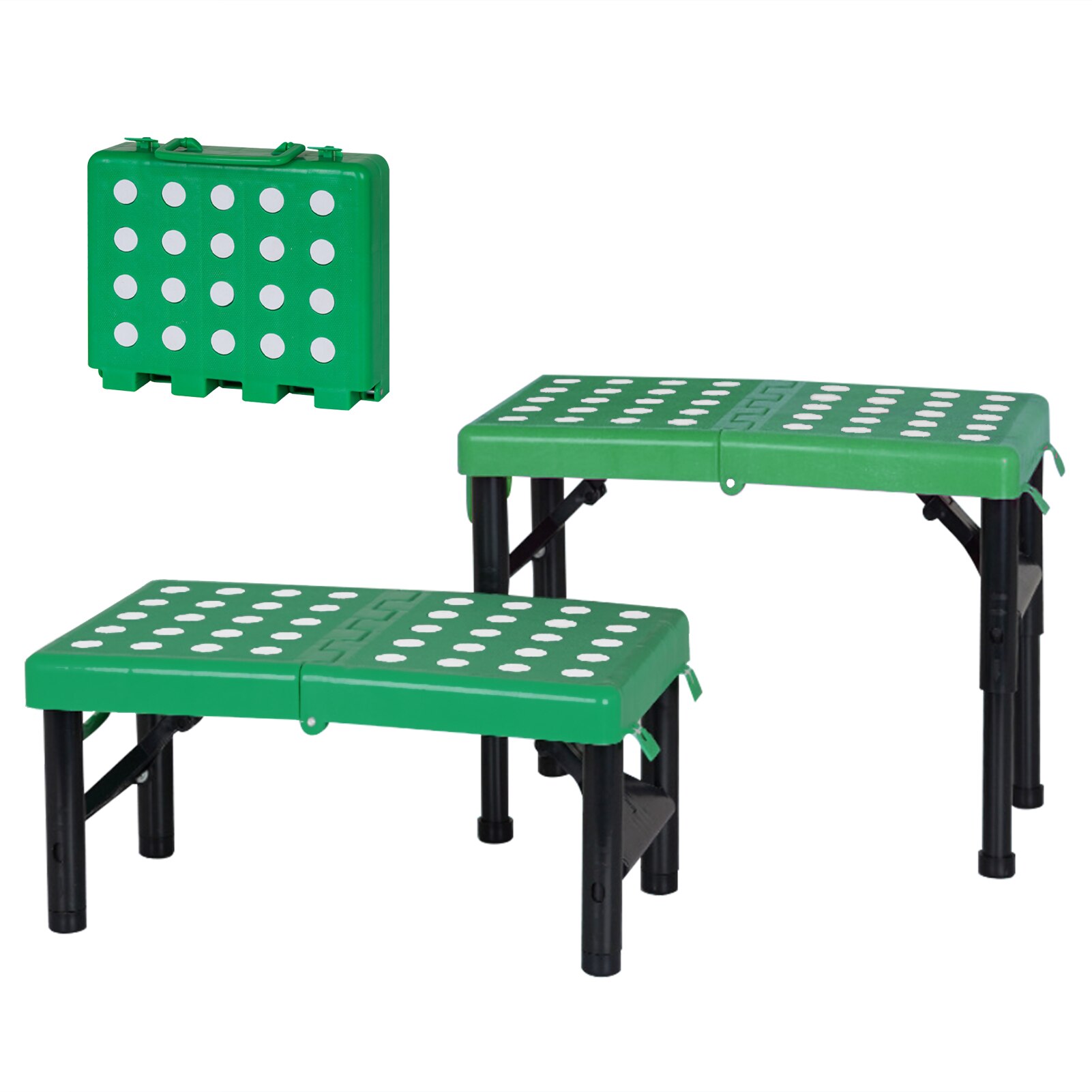 Portable Folding Stool with Handle Adjustable Heav... – Vicedeal