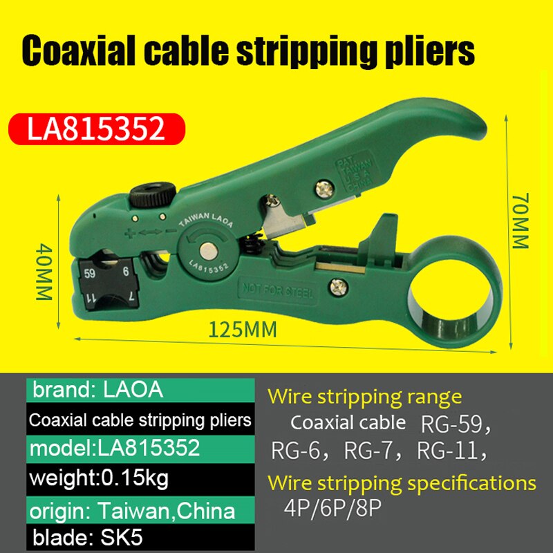LAOA Multifunctional Wire Stripper Coaxial Cable S... – Vicedeal