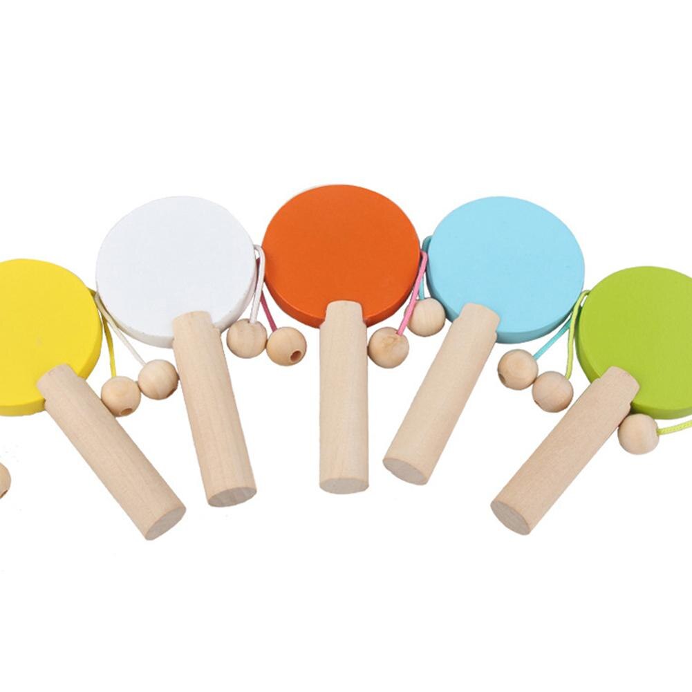 Cartoon Animal Wooden Handheld Musical Rattle Drum... – Grandado