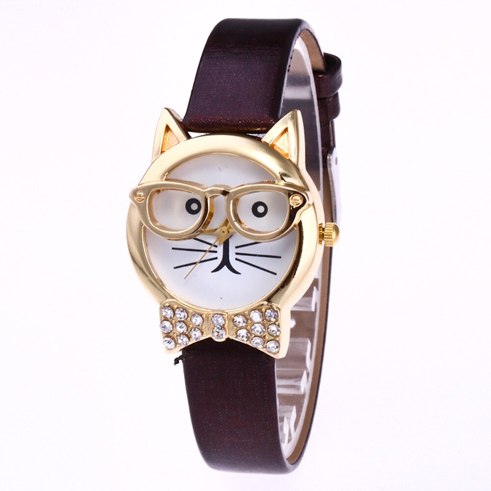 Cute Cheese Cat Pattern Women Analog Quartz Dial W... – Grandado