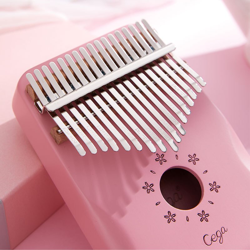 17 key Pink Kalimba Carimba Mahogany full solid wo... – Vicedeal