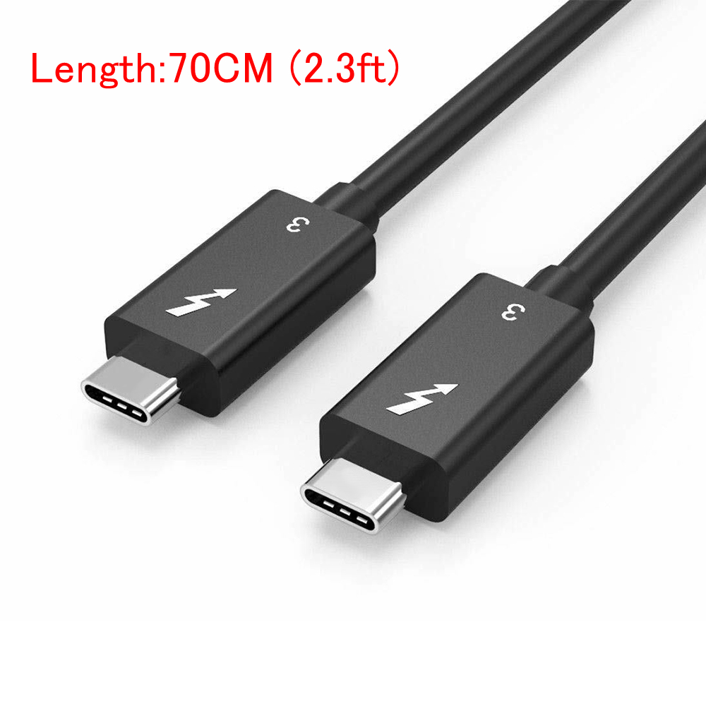 Thunderbolt 3 Cable 100W 40Gbps Black for eGpu Del... – Grandado