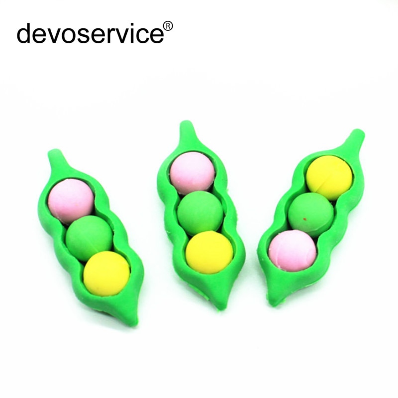 3Pcs Cute Kawaii Vegetable Rubber Cartoon Pea Pod ... – Grandado