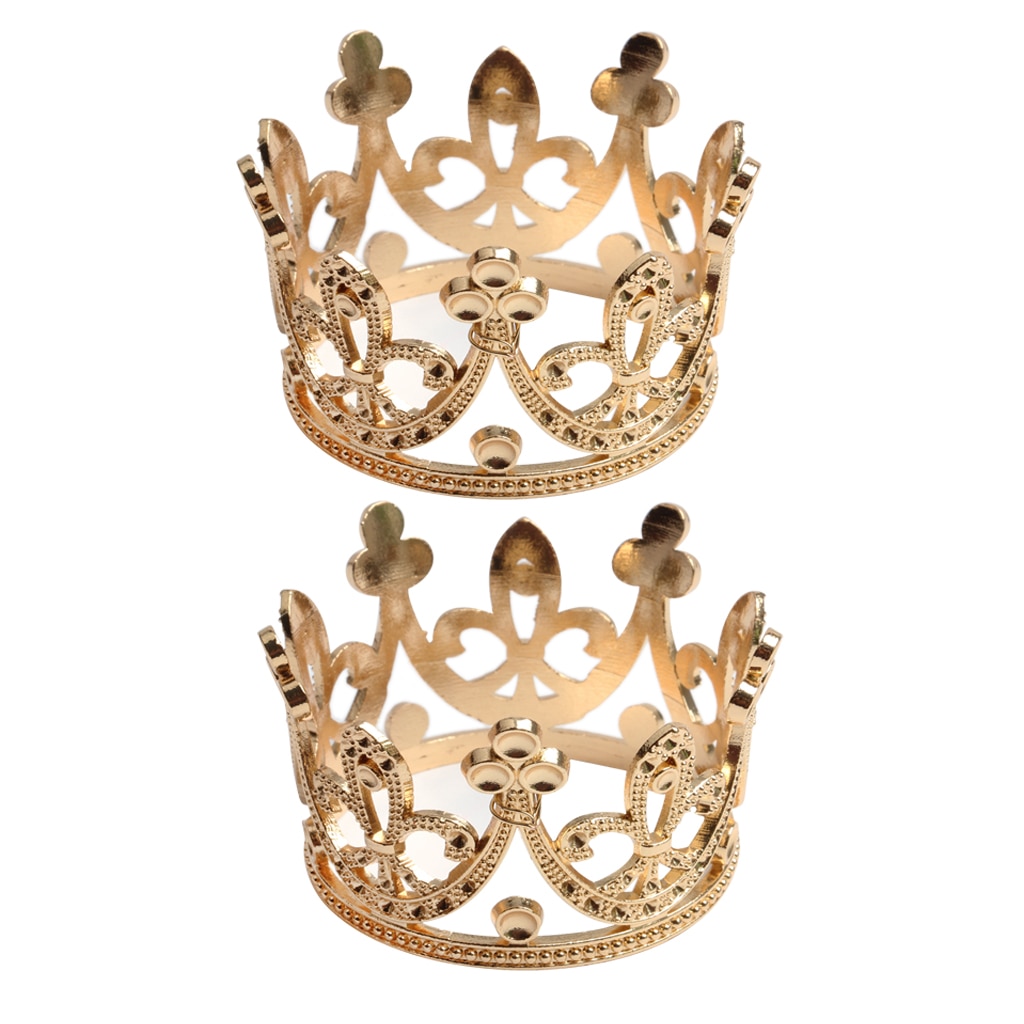 1 Pair of Gold Crown Cake Topper Vintage Crown Sma... – Vicedeal