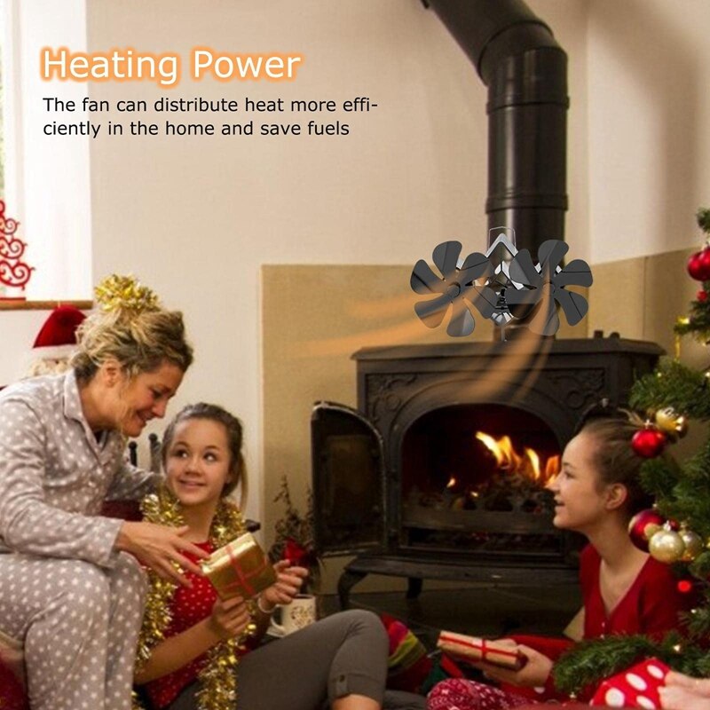 12 Blade Double Head Chimney Fan Wood Stove Fan He... – Vicedeal
