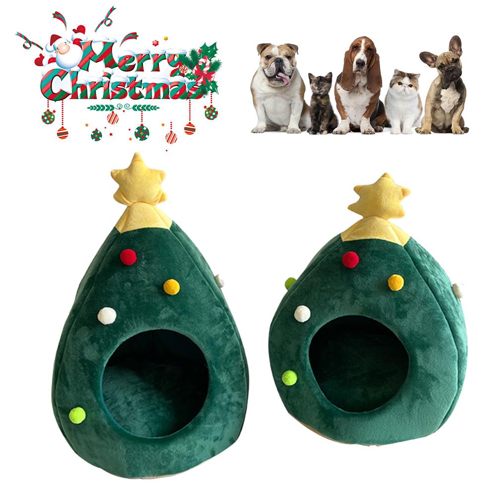 Christmas Tree Pet House Winter Warm Pet Nest Wint... – Grandado