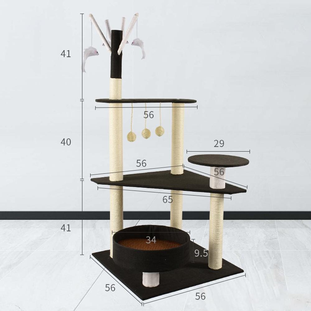 Domestic Cat Climbing Frame Cat Scratching Post Tr... – Vicedeal