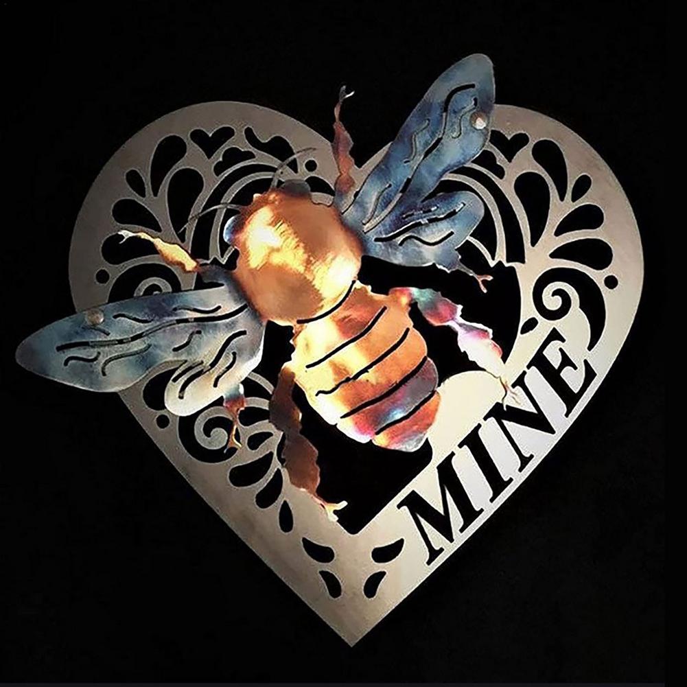 Metal Bee Wall Decor Outdoor Metal Wall Art Honey ... – Grandado