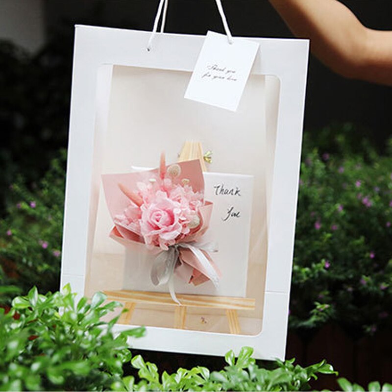 Tote Bag Kraft Paper White Card Bags Window Bags B... – Grandado