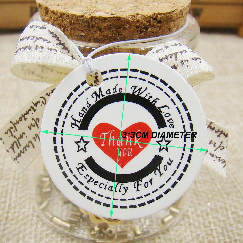 3x3cm white/kraft PriceTags Hand made tags with lo... – Vicedeal