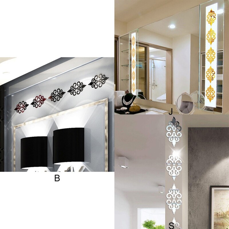 Acrylic Mirror DIY Wall Sticker Decoration Wall De... – Grandado