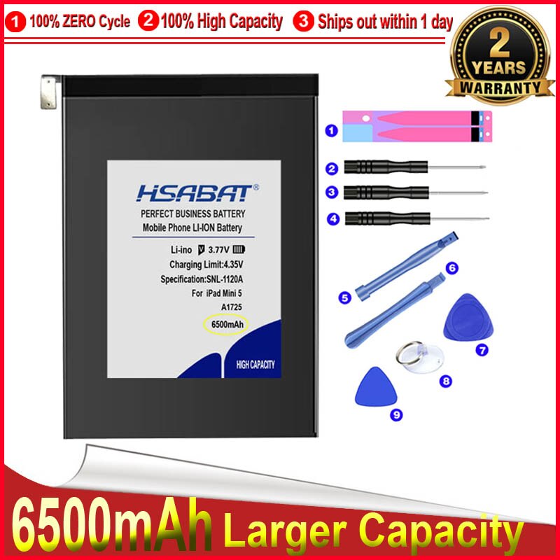 HSABAT 0 Cycle 6500mAh Battery for iPad Mini 5 A17... – Vicedeal