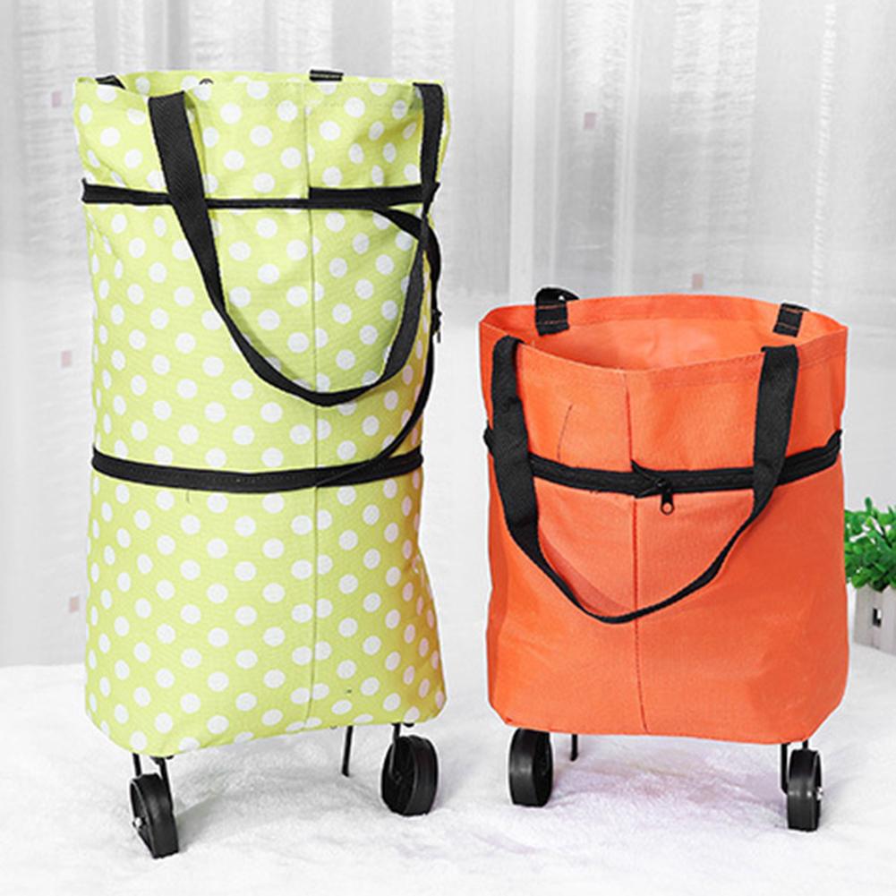 Folding Shopping Pull Cart Trolley Bag With Wheels... – Vicedeal
