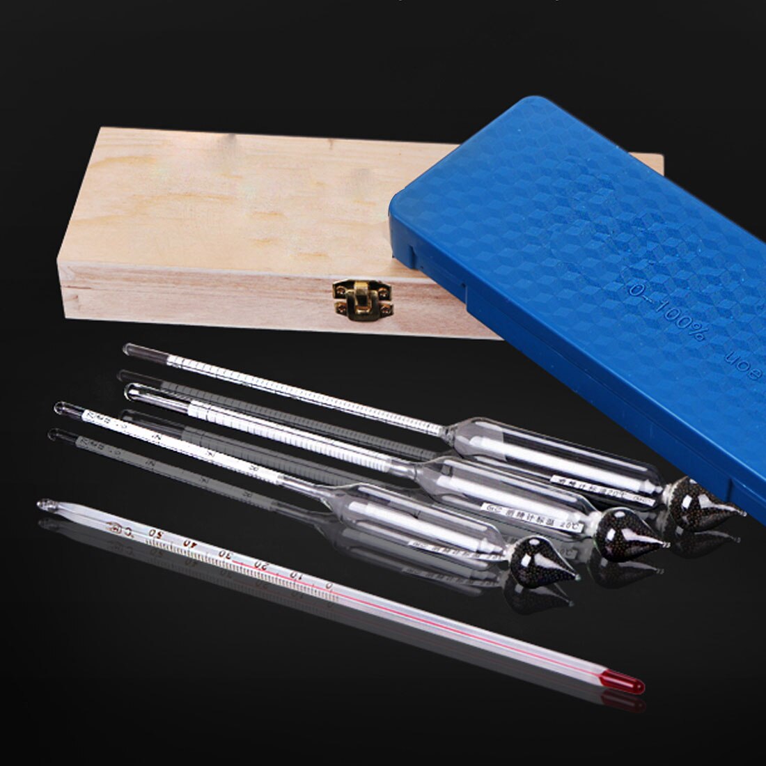 3 stk 0-100% hydrometer alkoholmeter tester sæt a... – Grandado