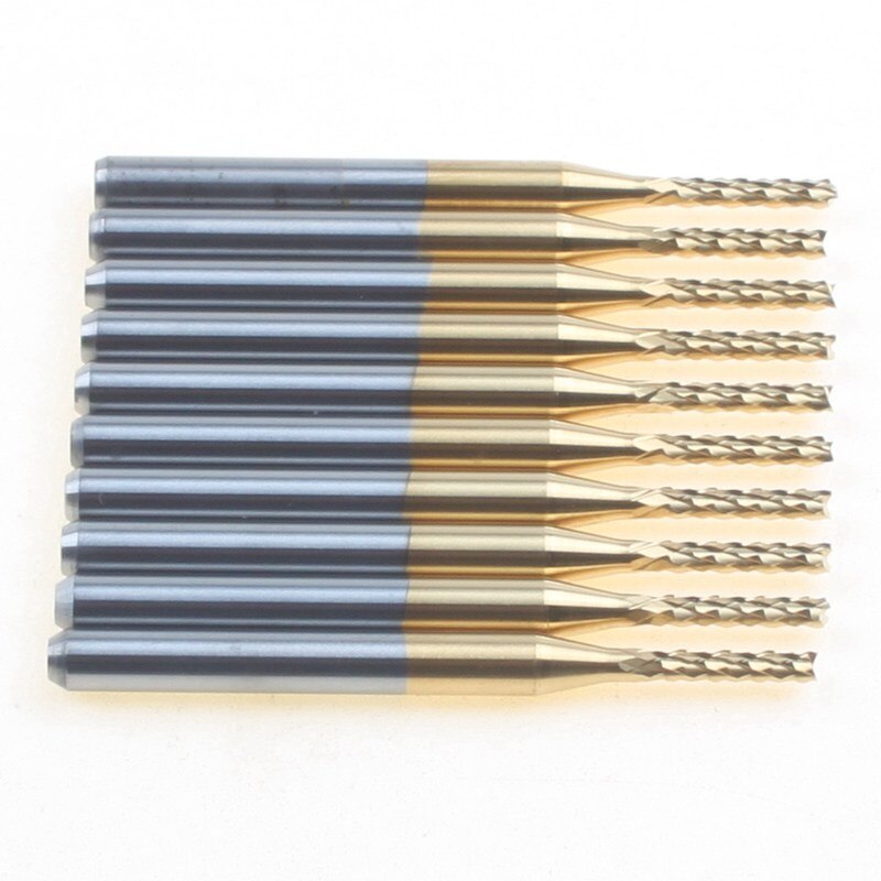 10 Titanium Jas Carbide1.6mm End Mill Graveren Bit... – Grandado