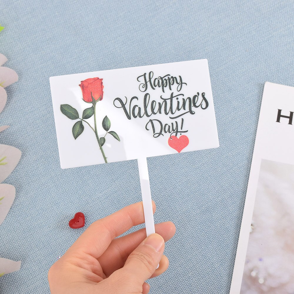 Rectangular Valentine's Day Acrylic Cake Topper Ha... – Grandado