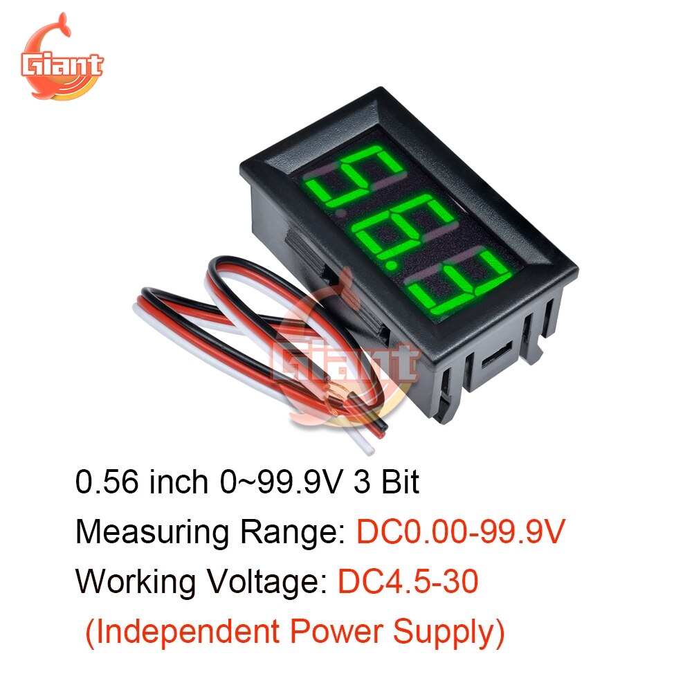 0.56" LED Digital Display Panel Voltage Meter... – Grandado