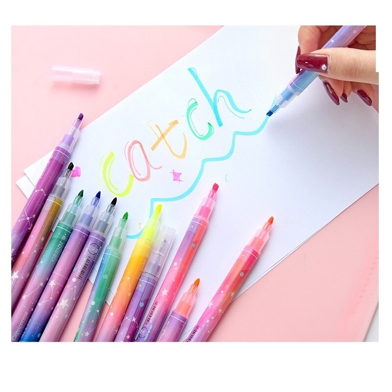 4 Set/Lot Zodiac Color Highlighter Marker Spot Lin... – Vicedeal