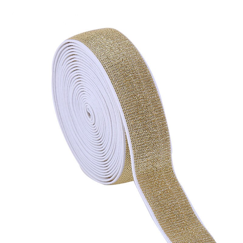 Gold Silk Silver Flat Elastic Bands 10/15/25/40mm ... – Grandado