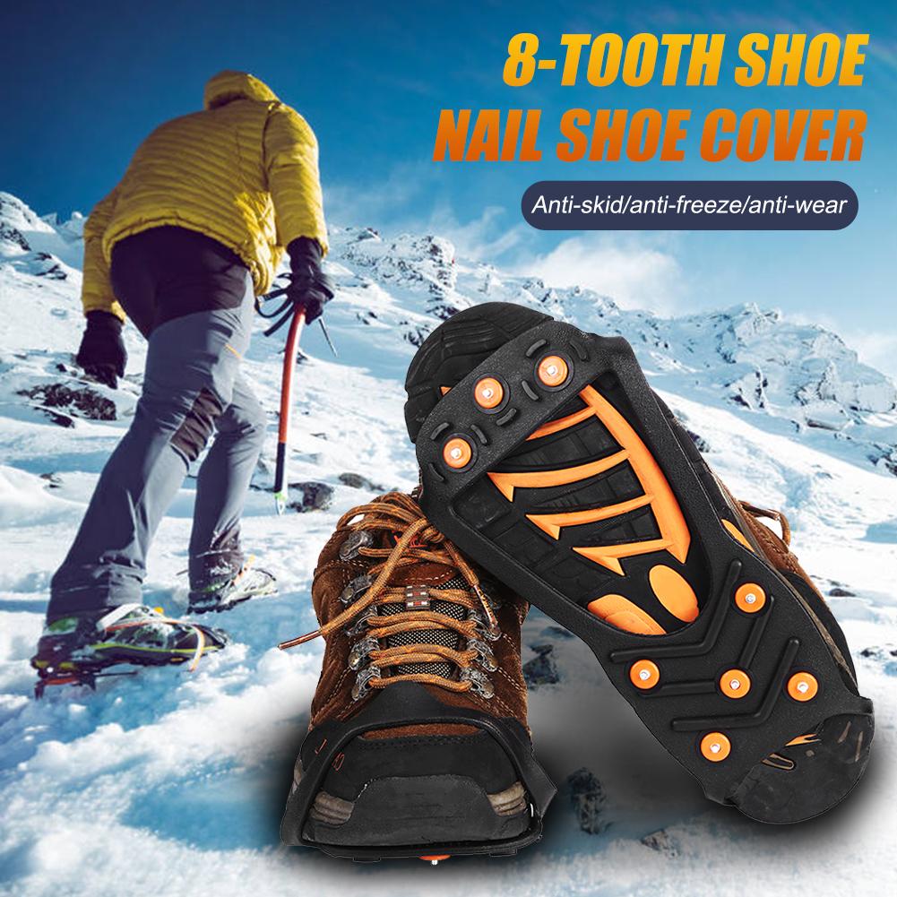 1Pair 8 Studs Anti-Skid Ice Snow Shoe Spiked Climb... – Vicedeal