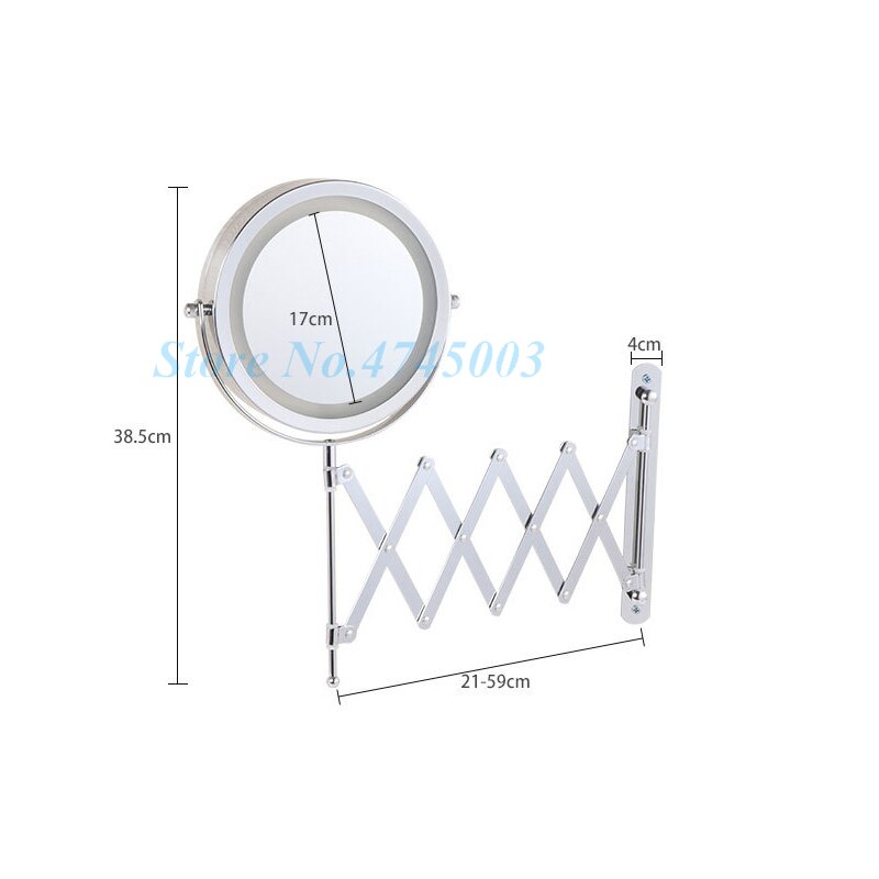 Bath Mirror LED Cosmetic Mirror 1X/2X Magnificatio... – Grandado