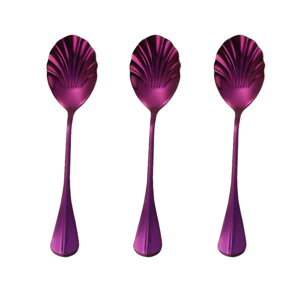 3 Pcs Mixing Spoons Stainless Steel Shell Shaped L... – Vicedeal