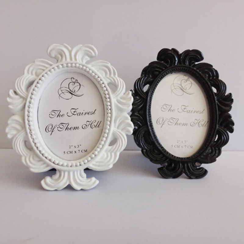 Classic Baroque Branches Small Photo Frame Black A... – Grandado