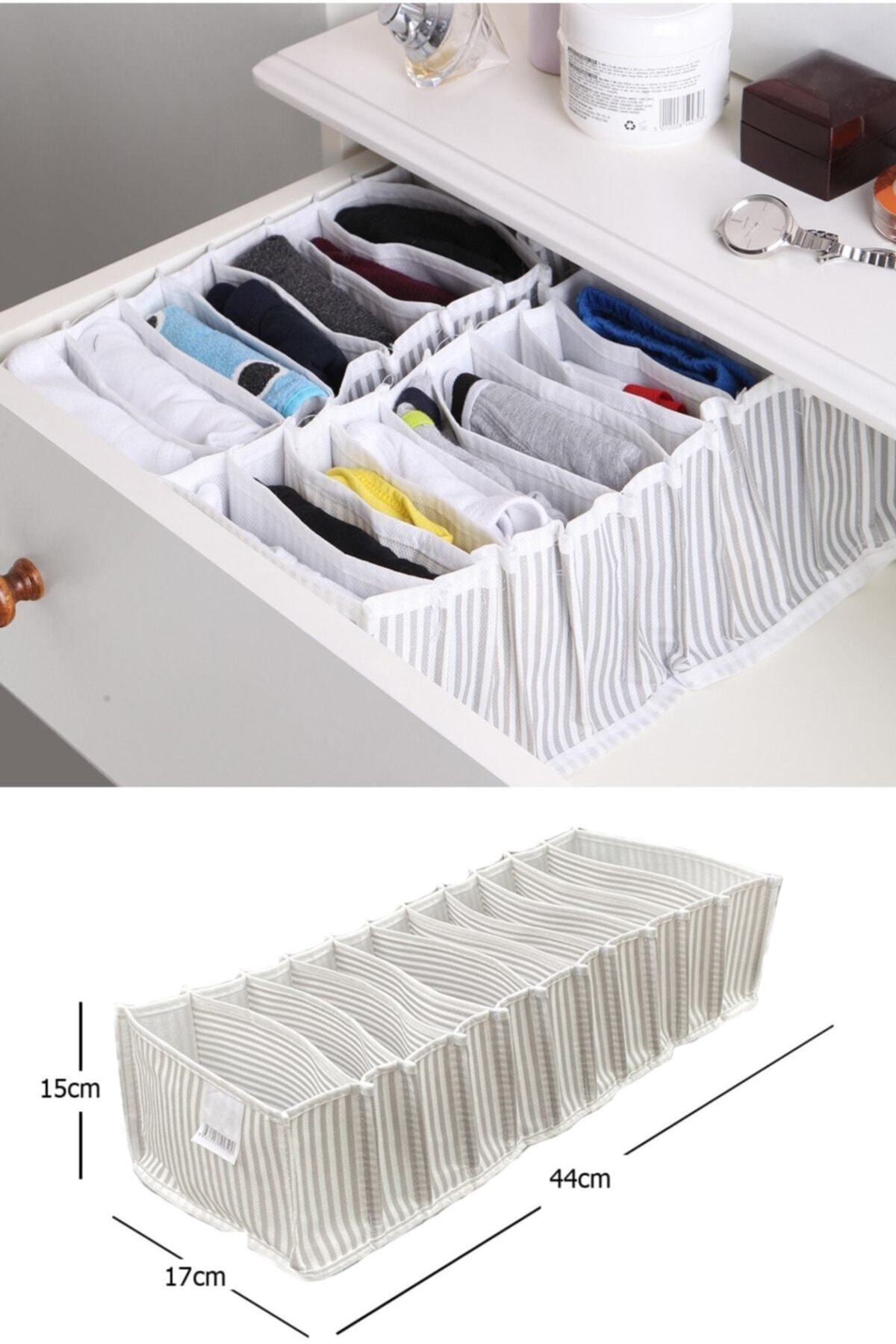 -11 Mesh Drawer Accordion Organizer-Striped-Drawer... – Grandado