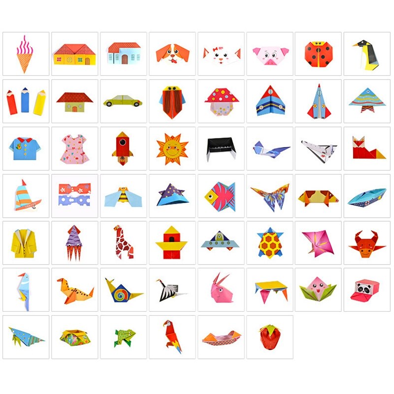 108 Pcs Cartoon Origami Book Paper Arts and Craft ... – Grandado