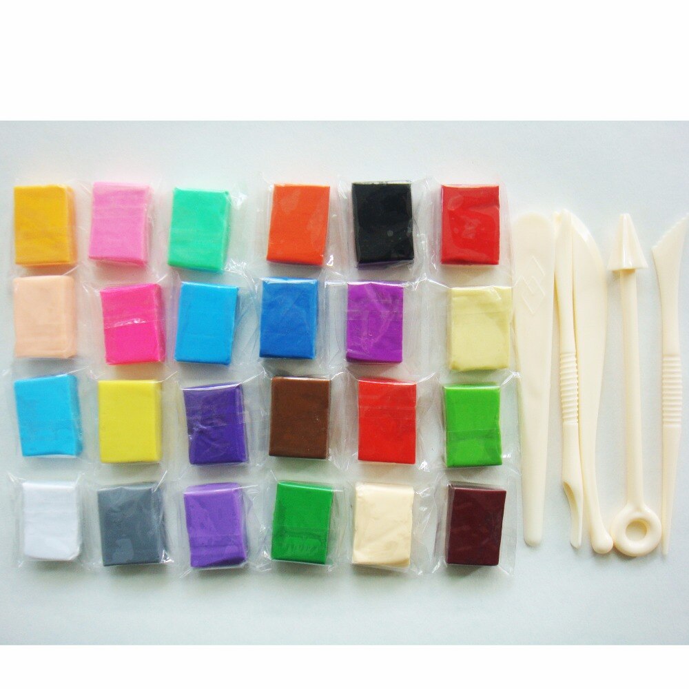 Oven-bake Clay Polymer clay Figuline 24pcs block+T... – Grandado