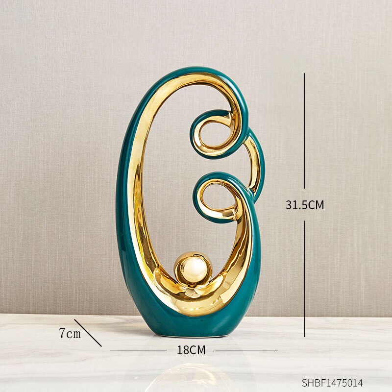 Ceramic Animal Statue Abstract Art Modern Home Dec... – Vicedeal