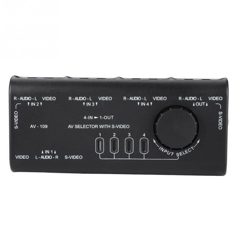 AV-109 4 In 1 Out AV RCA Switch Box AV Audio Video... – Vicedeal