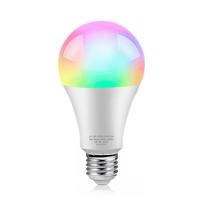 WiFi Smart Bulb E27 2700-6500K RGB+Cool White+Warm... – Grandado