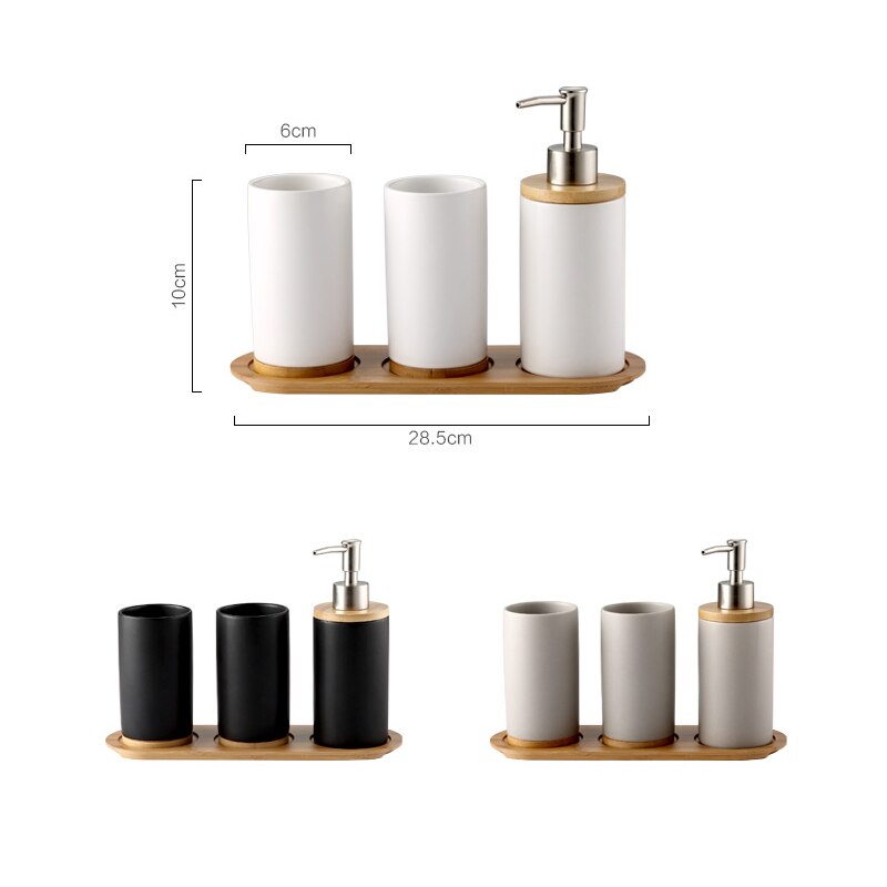 Ceramic Glass Bathroom Bathroom Brush Cup Pillar T... – Vicedeal