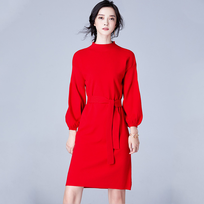 Autumn Winter Women sweaters Dresses Spring Solid ... – Vicedeal