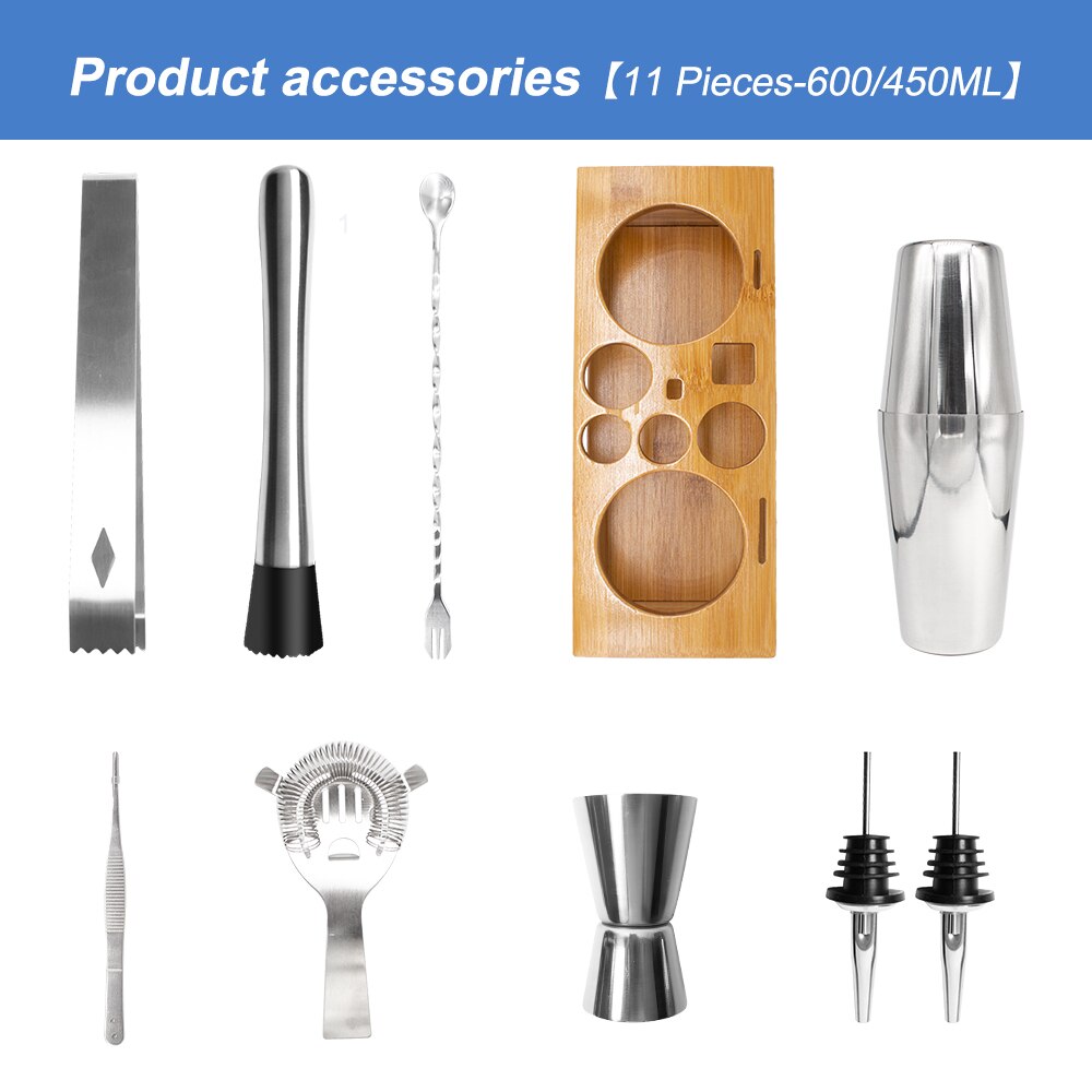 800/600Ml Shaker Set Rvs Cocktail Bar Kit Barman B... – Grandado