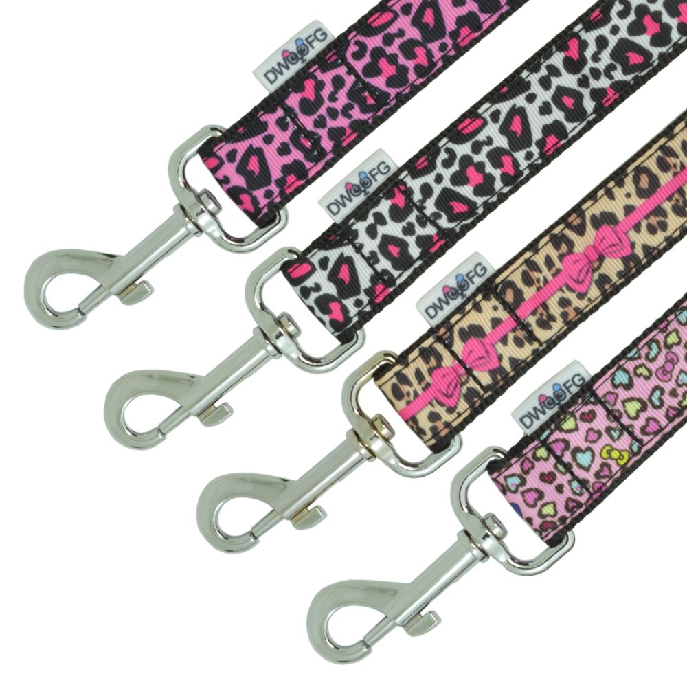 4FT 5ft Leash for Dog Girls Leopard Animal print S... – Grandado