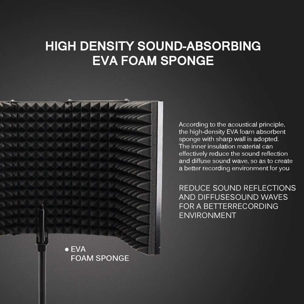 Foldable Windscreen Studio Recording Sound Absorbe... – Grandado