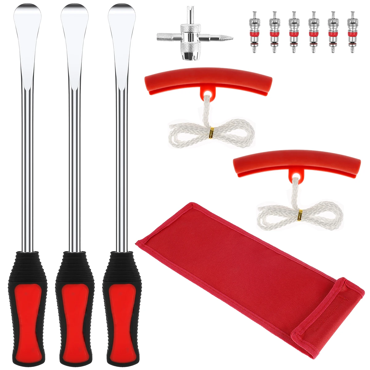 Tire Maintenance Tool Set Steel Spoon Rod Rim Prot... – Grandado