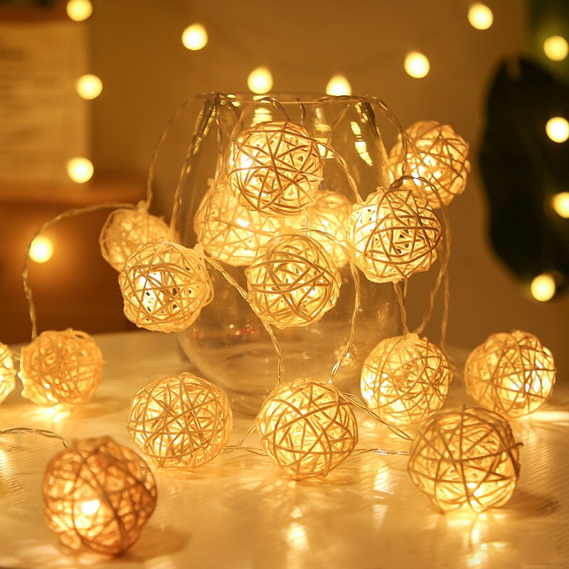 Thai Sepak Takraw Led Fairy String Lights Rattan B... – Grandado