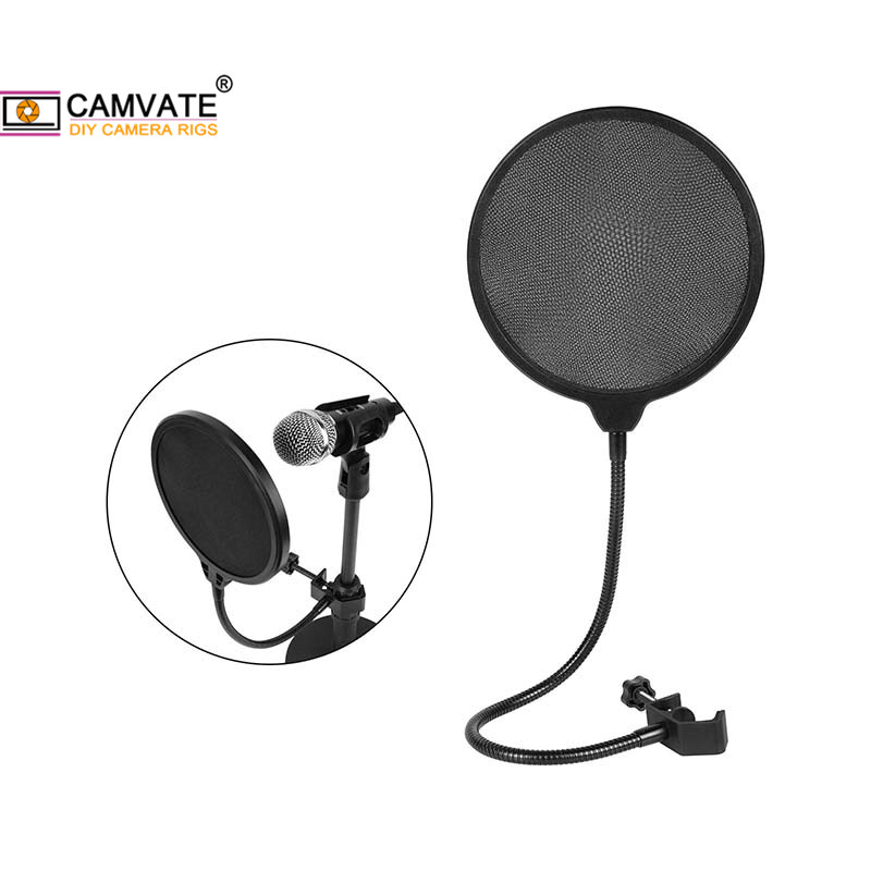 CAMVATE Microphone Pop Filter Dual Layer Windscree... – Vicedeal