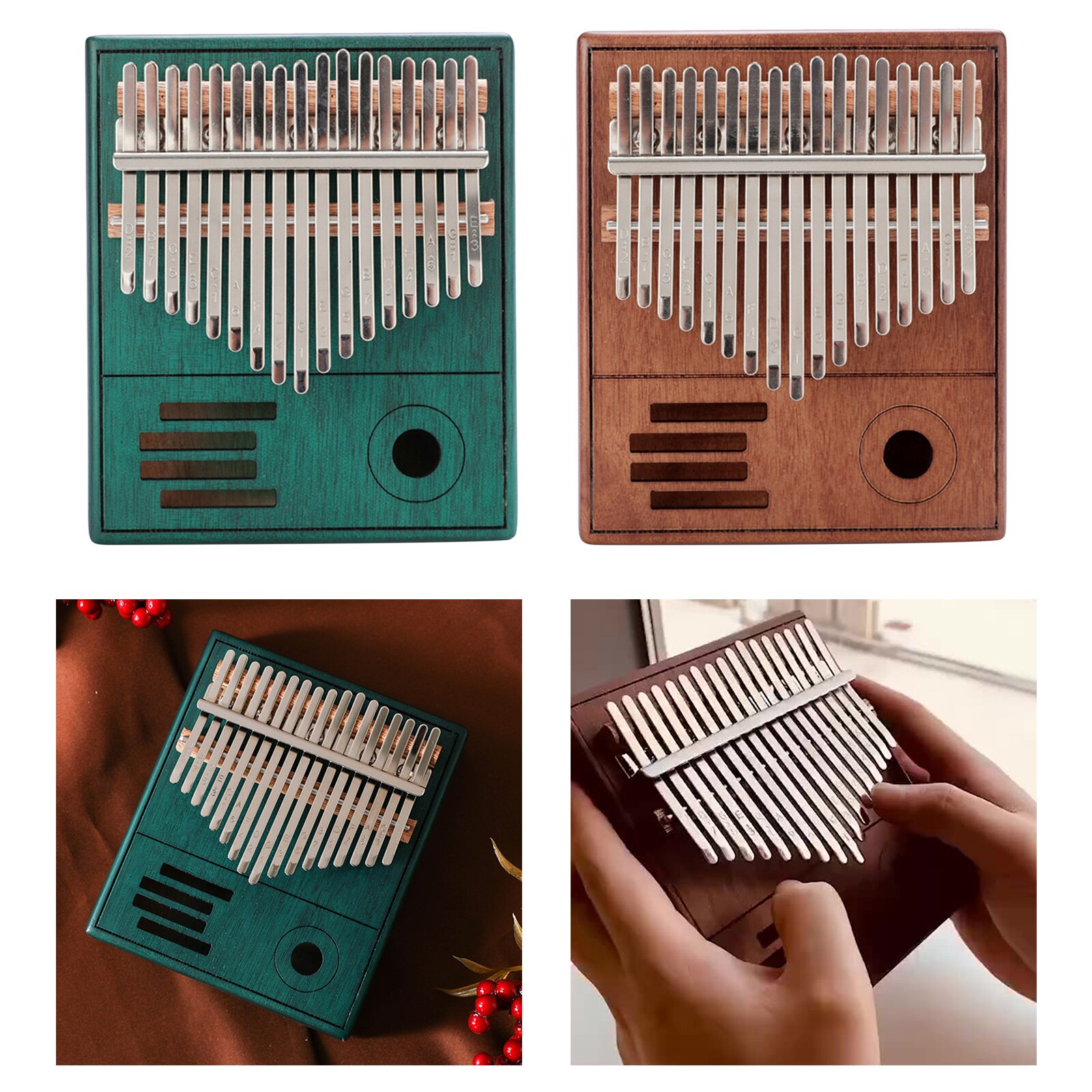Kalimba-instrumento Musical de madera, Piano de pu... – Grandado