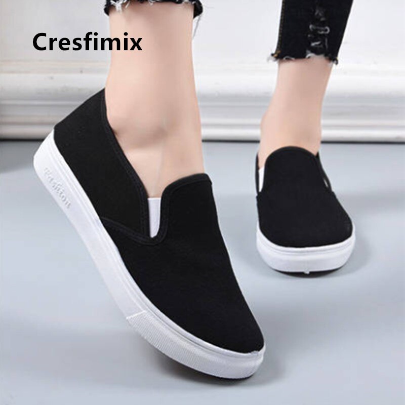 Cresfimix Teenager Student School Black Canvas Sli... – Grandado