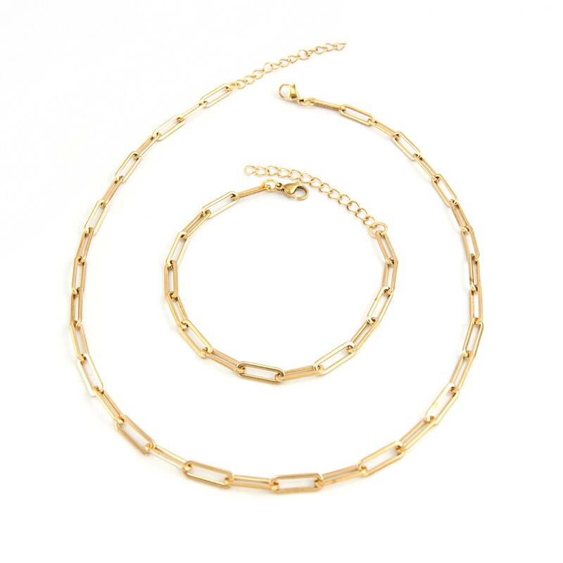 Collar fino de alambre plano de 4mm para mujer, ca... – Grandado