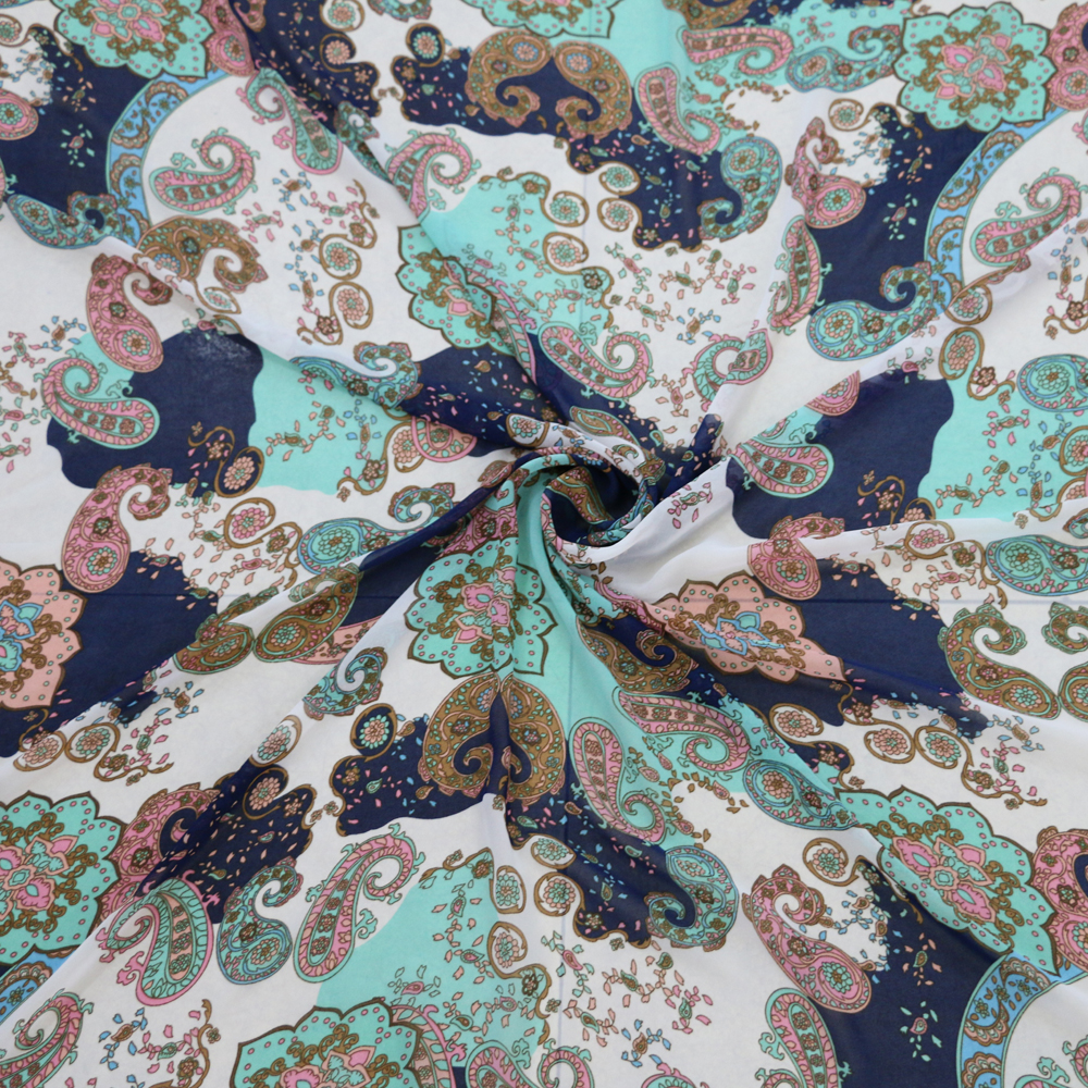 100cm*148cm Ethnic Paisley Pattern Chiffon Fabric ... – Vicedeal