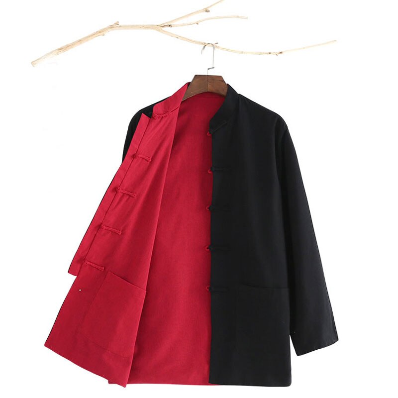 Umorden Long Sleeve Two Side Wear Black Red Men Tr... – Grandado