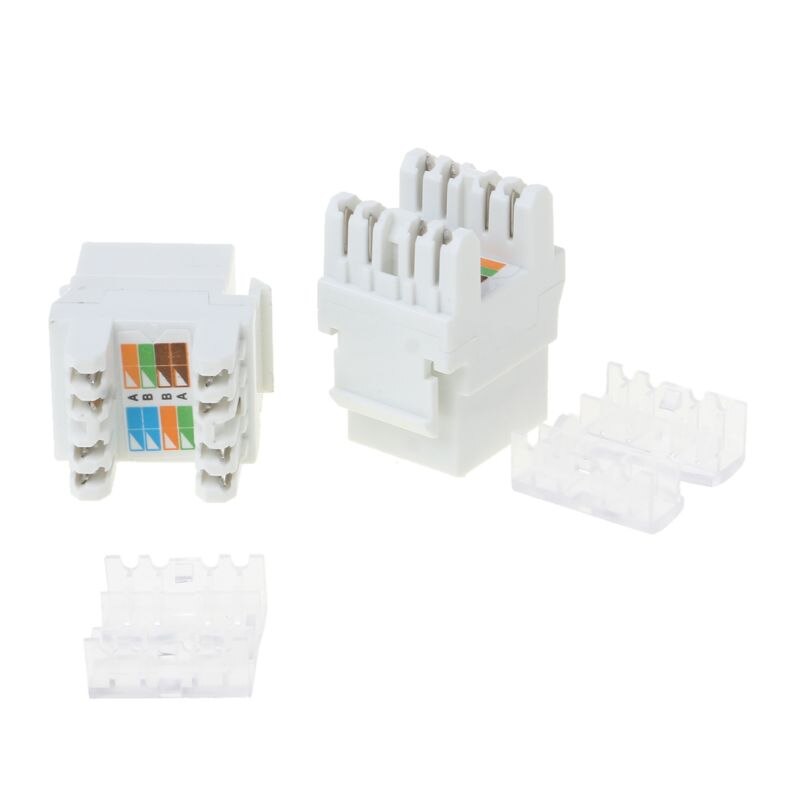 2 stk utp cat 6a netværksmodul informationsstik r... – Vicedeal